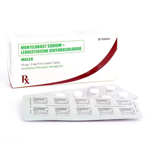 MOLEV Montelukast Sodium / Levocetirizine Dihydrochloride 10mg / 5mg ...